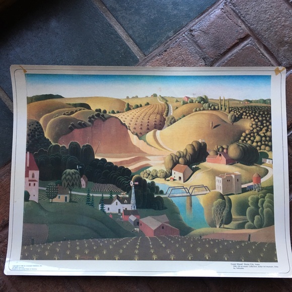 grant wood | Art | Grant Wood Stone City Poster | Poshmark